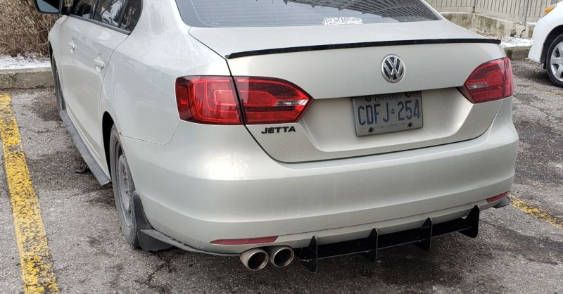 2011-2014 Volkswagen Jetta Mk6 Rear Diffuser+Rear Corner Spats - Ventus ...