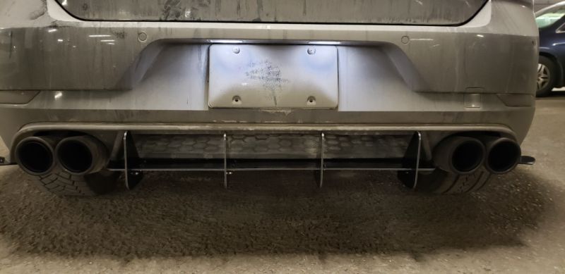 2018-2021 Volkswagen Golf GTI Mk7.5 Rear Diffuser+Rear Corner Spats ...