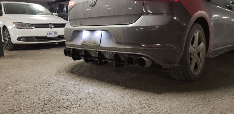 2018-2021 Volkswagen Golf GTI Mk7.5 Rear Diffuser+Rear Corner Spats ...
