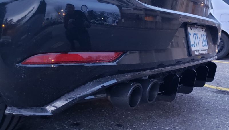 2018-2021 Volkswagen Golf R mk7.5 Rear Diffuser+Rear Corner Spats ...