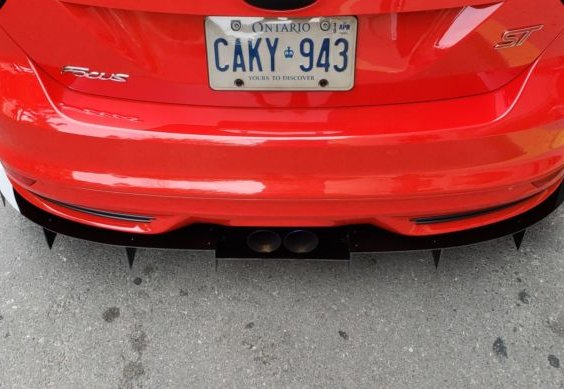 2013-2018 Ford focus ST Rear Diffuser - Ventus Autoworks